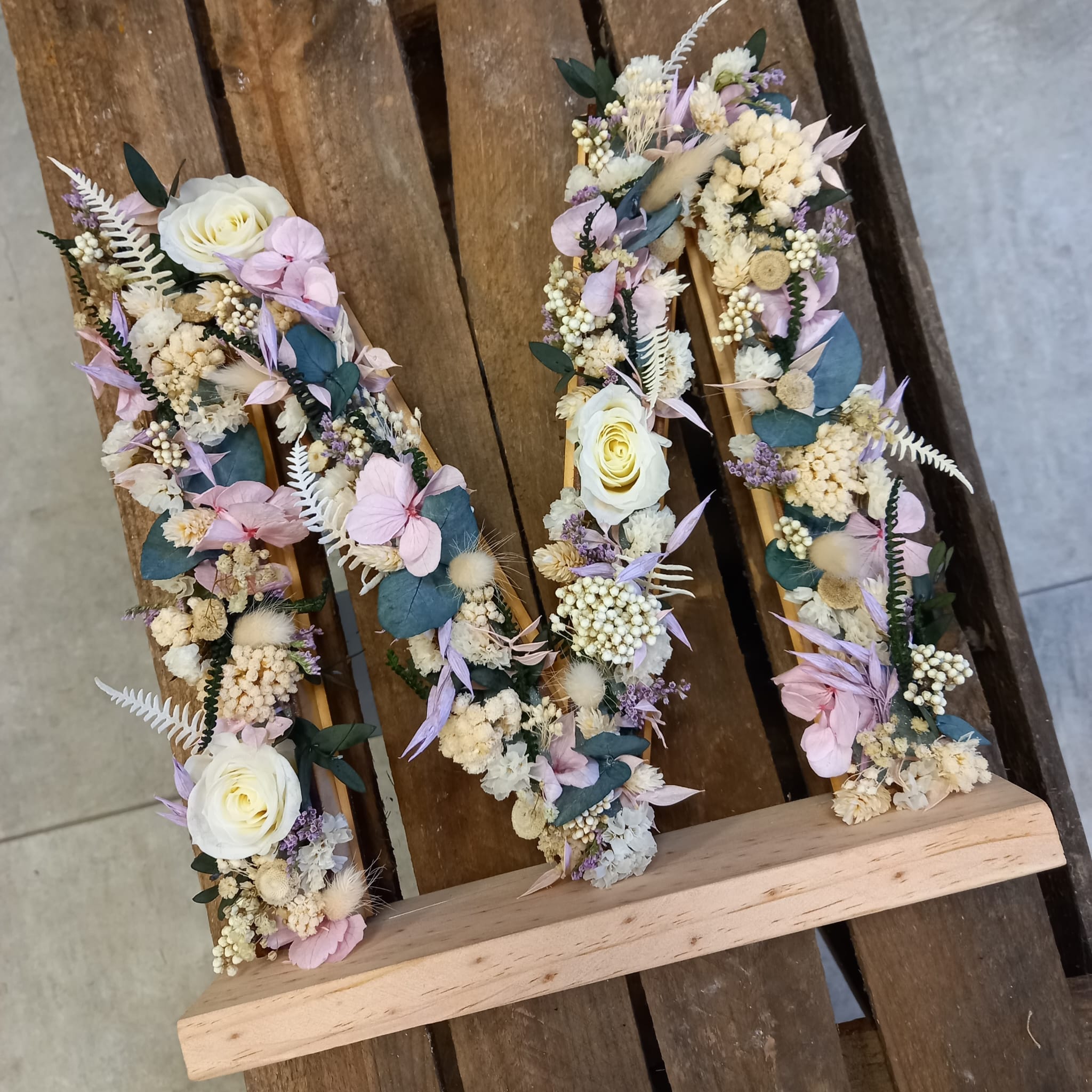 Letras de flores: un regalo original y personalizado.